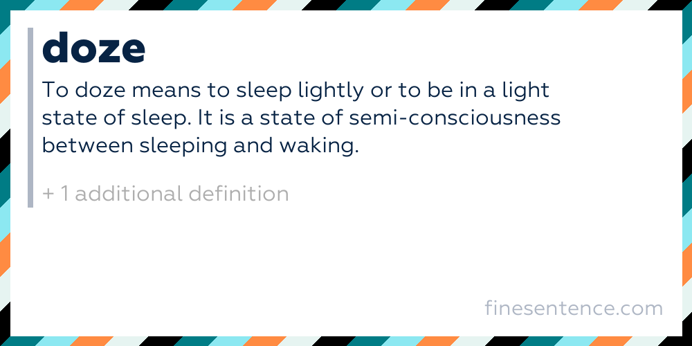 Doze - Definition, Meaning, and Examples in English