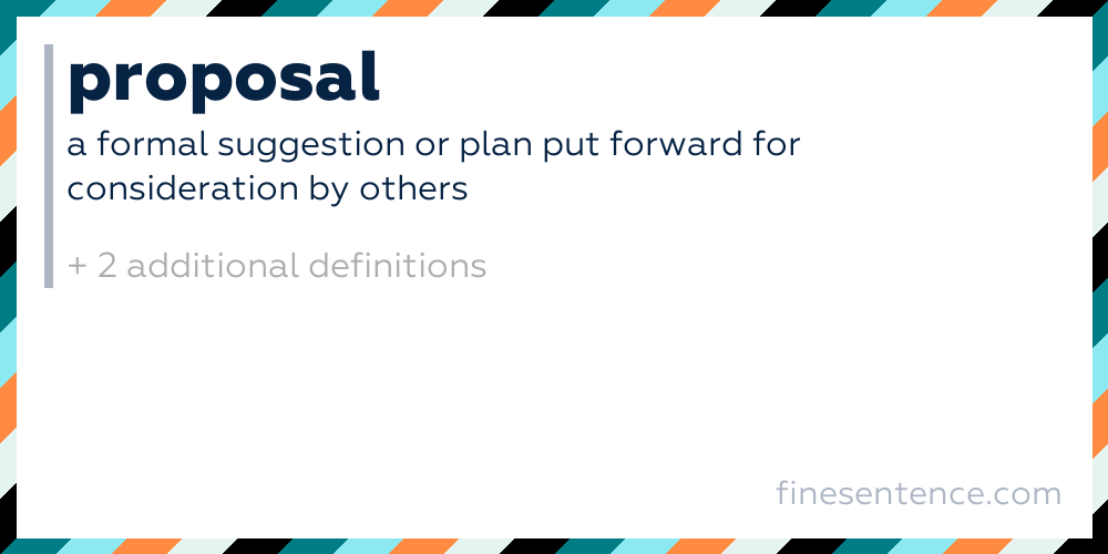 Proposal Definition Meaning And Examples In English Proposal Definition Meaning And Examples In English