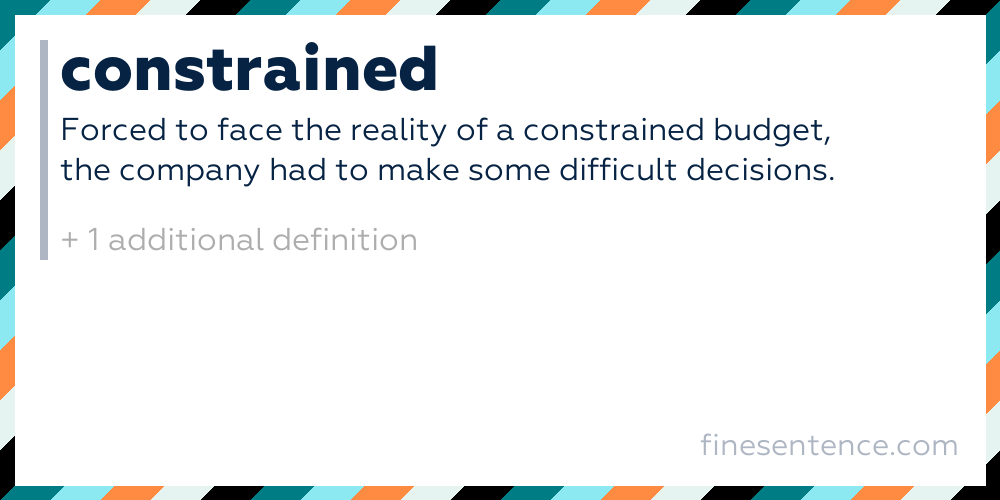 Constrained Meaning Definitions Translation And Examples