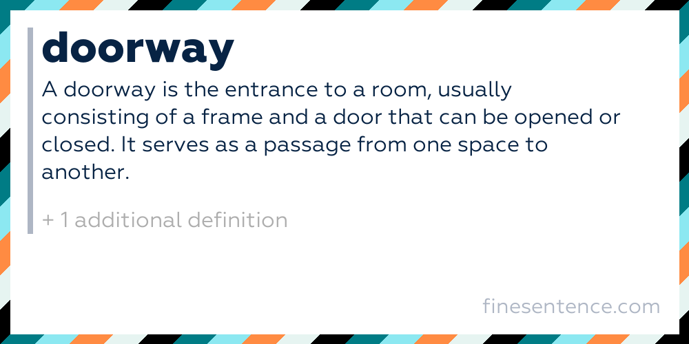 Doorway - Definition, Meaning, and Examples in English