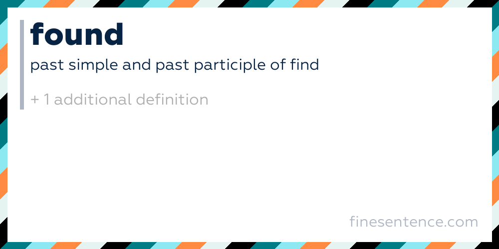 Found - Definition, Meaning, and Examples in English