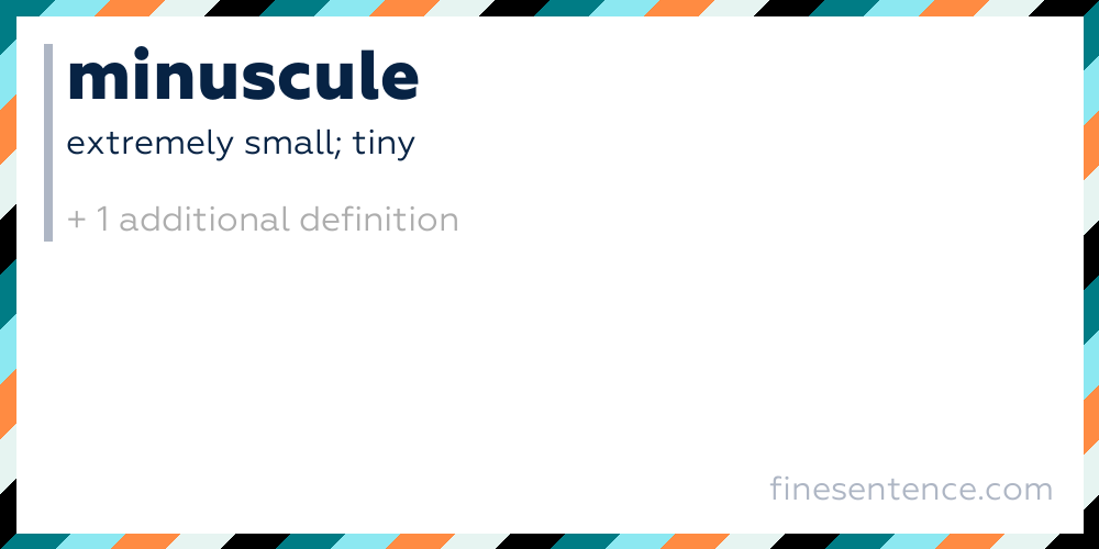 Minuscule - Definition, Meaning, and Examples in English