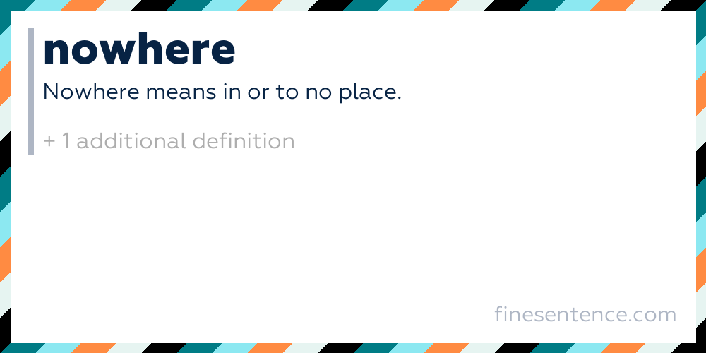 Nowhere - Definition, Meaning, and Examples in English