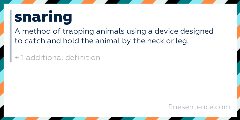Snaring - Definition, Meaning, and Examples in English