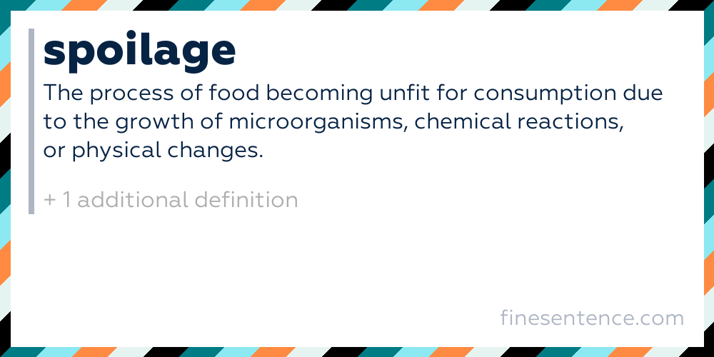 Spoilage - Definition, Meaning, and Examples in English