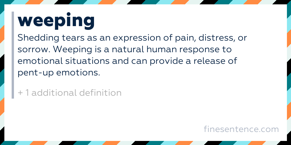 Weeping - Definition, Meaning, and Examples in English
